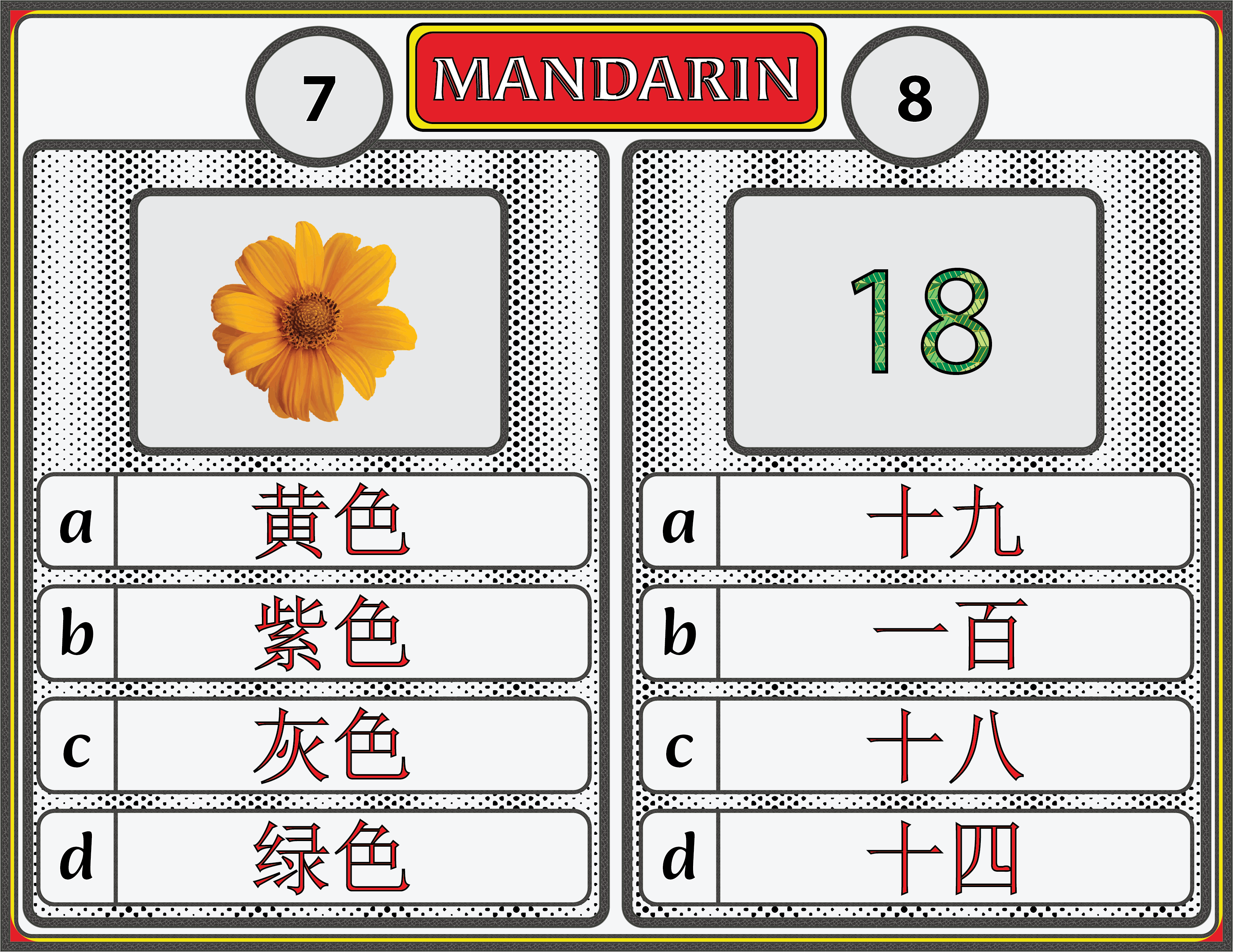Mandarin Chinese Task Cards – Numbers and Colors | Made By Teachers
