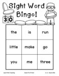 Sight Word Bingo - Dolch Pre-Primer - Made By Teachers