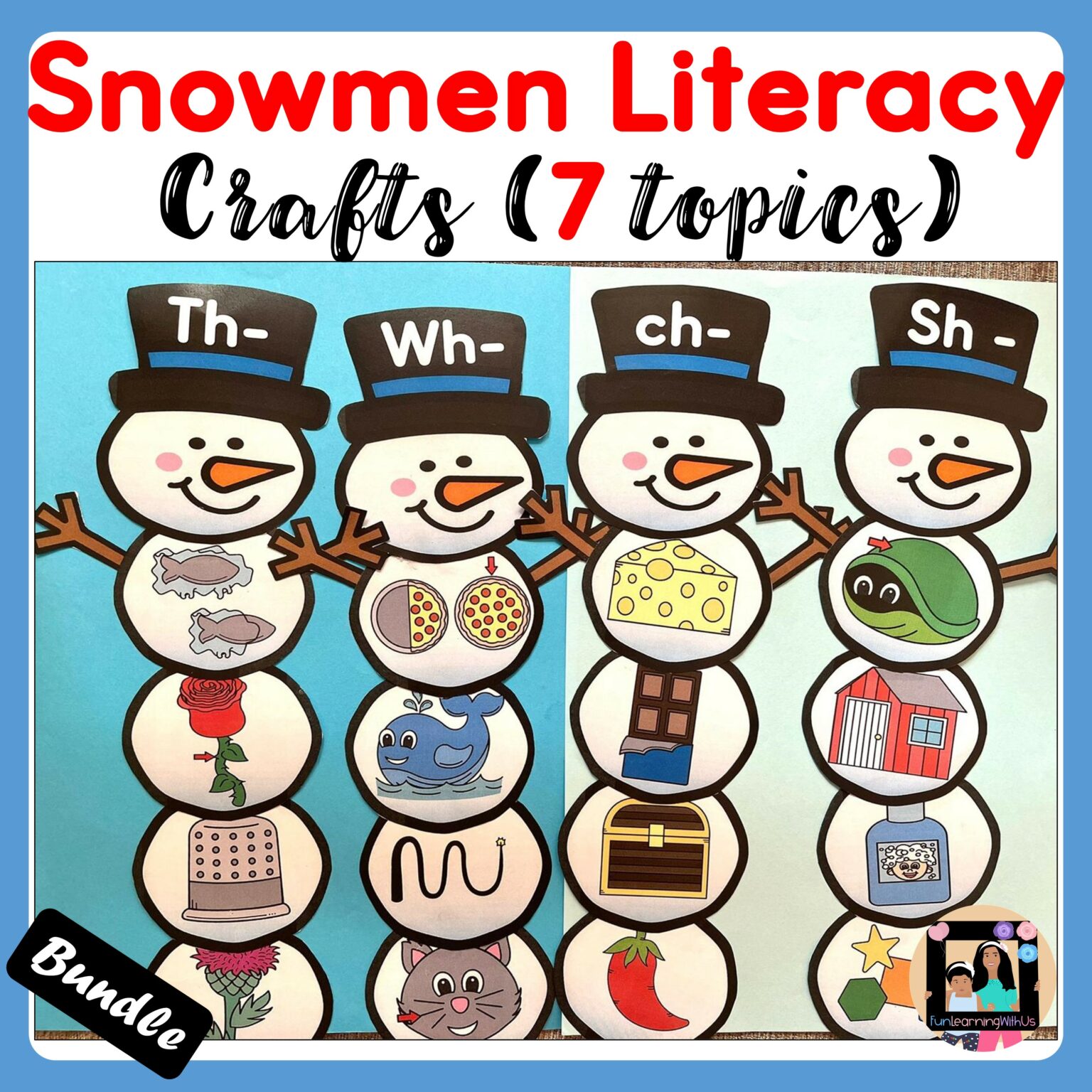 Winter Snowman Literacy Activity Bundle | Made By Teachers