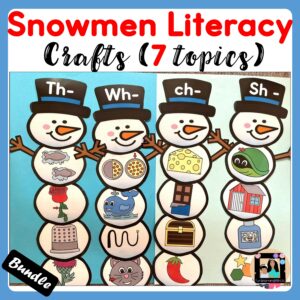 Winter Snowman Literacy Activity Bundle - Made By Teachers