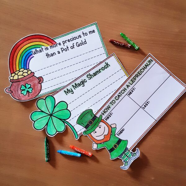 St Patricks Day Writing Craft BUNDLE | Leprechaun Craft | Shamrock ...