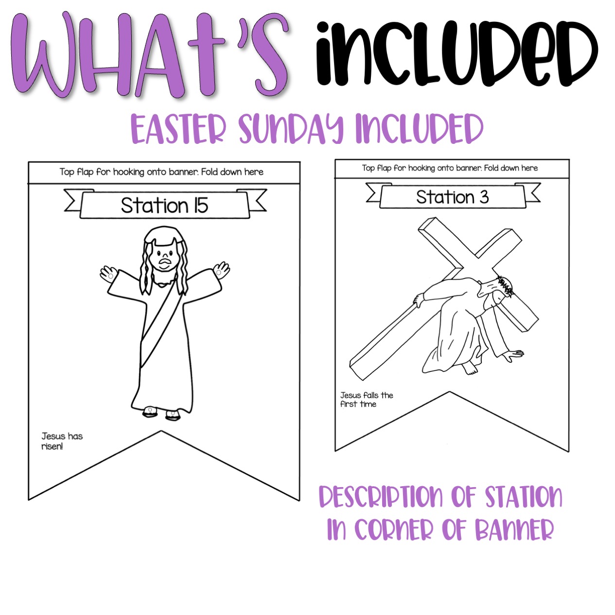 Stations of the Cross Easter Banner - Lent - Holy - Made By Teachers