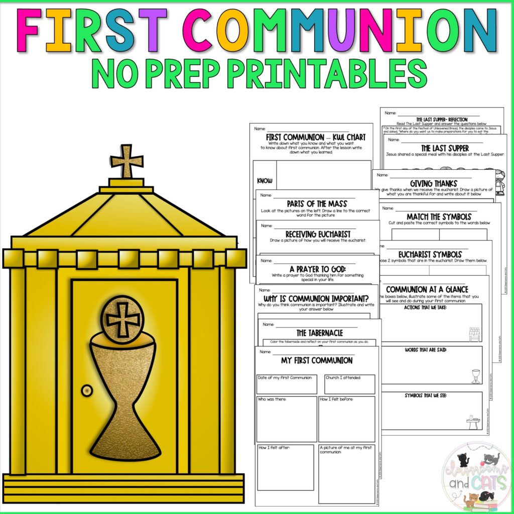 First Communion - Sacrament of Eucharist Activity | Made By Teachers