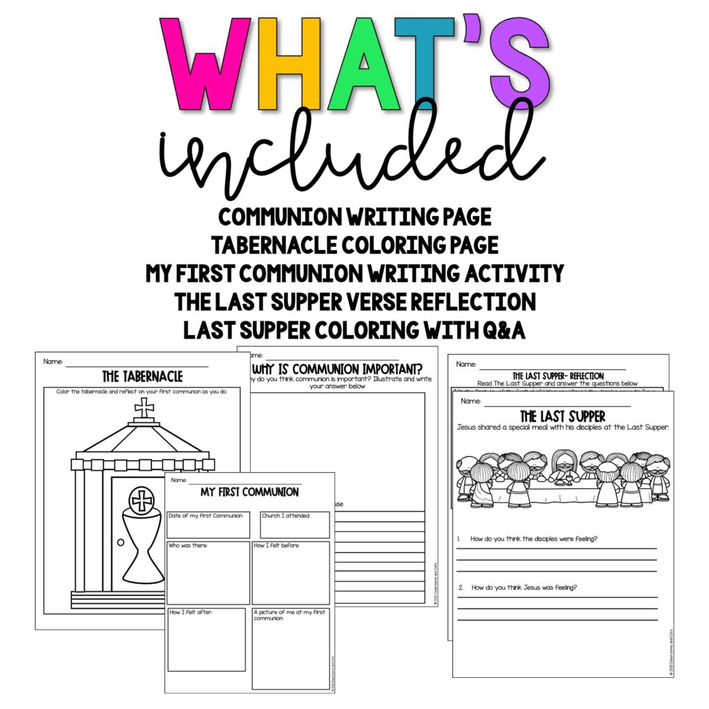 First Communion - Sacrament of Eucharist Activity | Made By Teachers