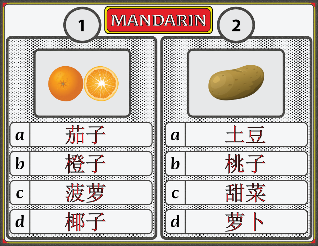 Mandarin Chinese Task Cards - Basic Vocabulary | Made By Teachers