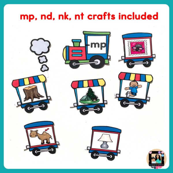 Consonant Ending Mp & N Blend Train Craft Activity - Made By Teachers