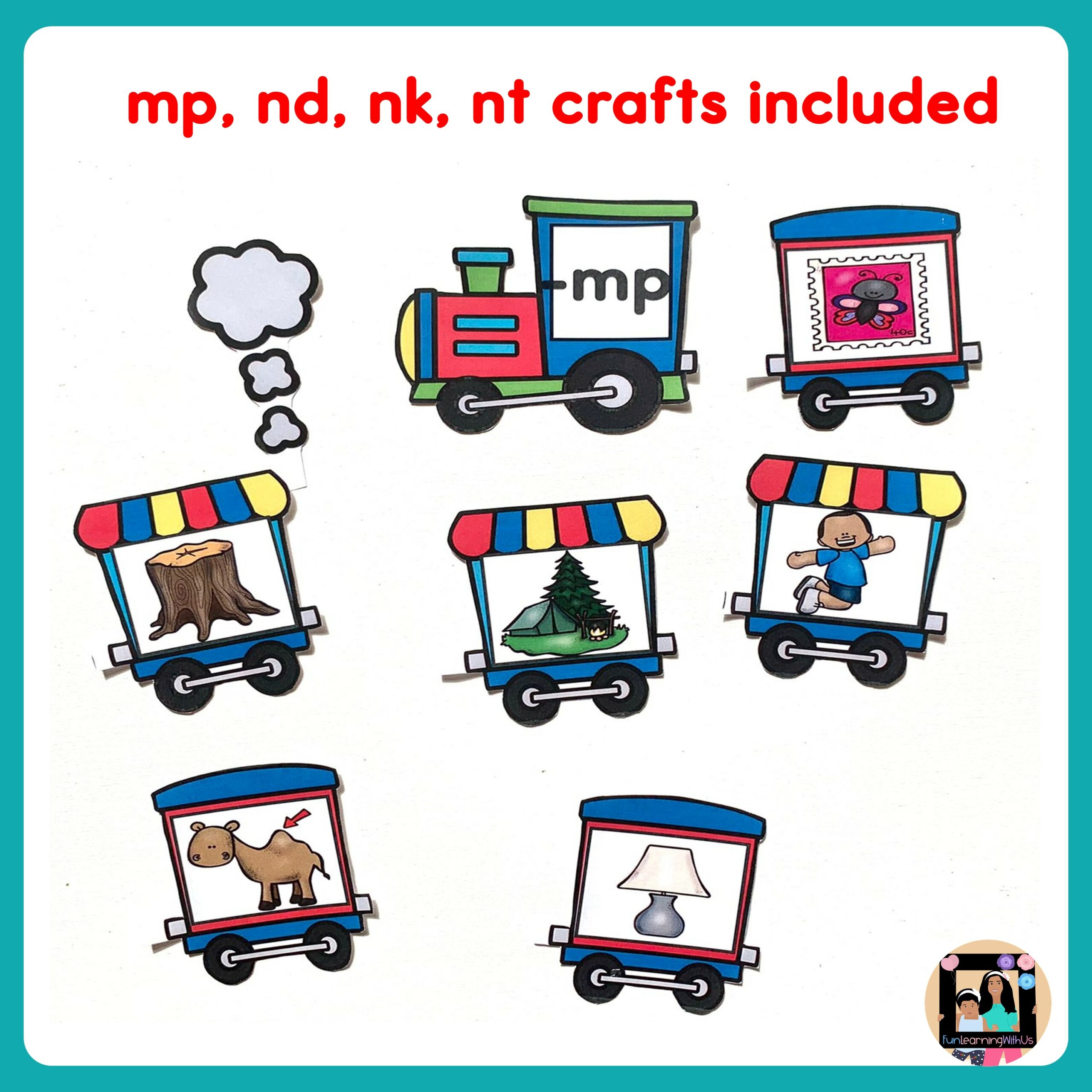 Consonant Ending Mp & N Blend Train Craft Activity - Made By Teachers