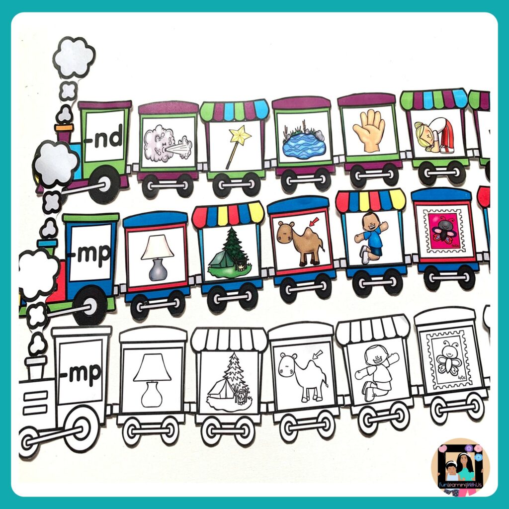 Consonant Ending Mp & N Blend Train Craft Activity - Made By Teachers