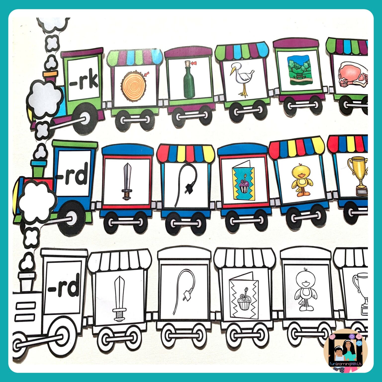 Consonant Ending R Blends Train Craft Activity - Made By Teachers