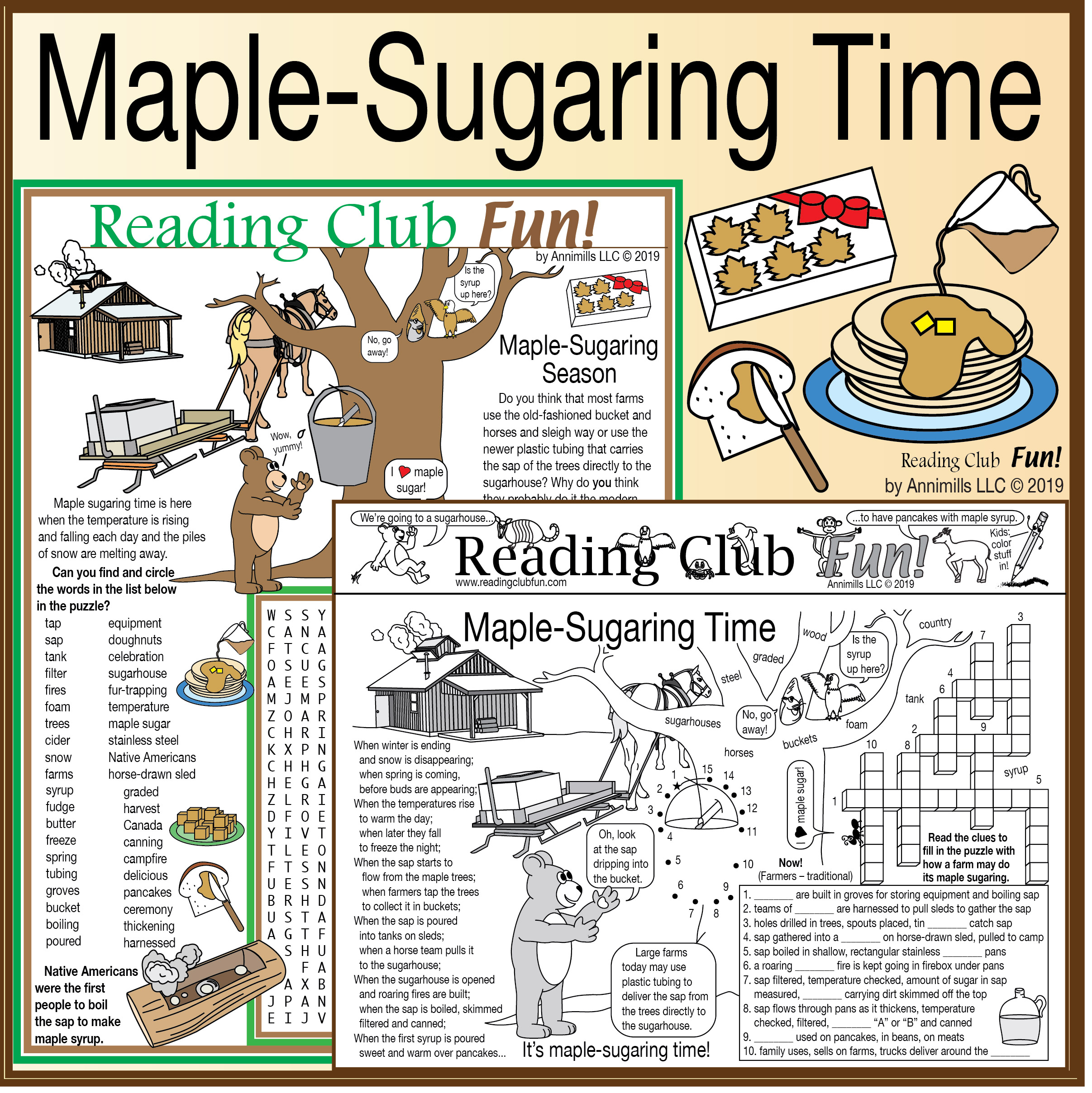 Maple Sugaring Tradition Printable Puzzle Set | Made By Teachers