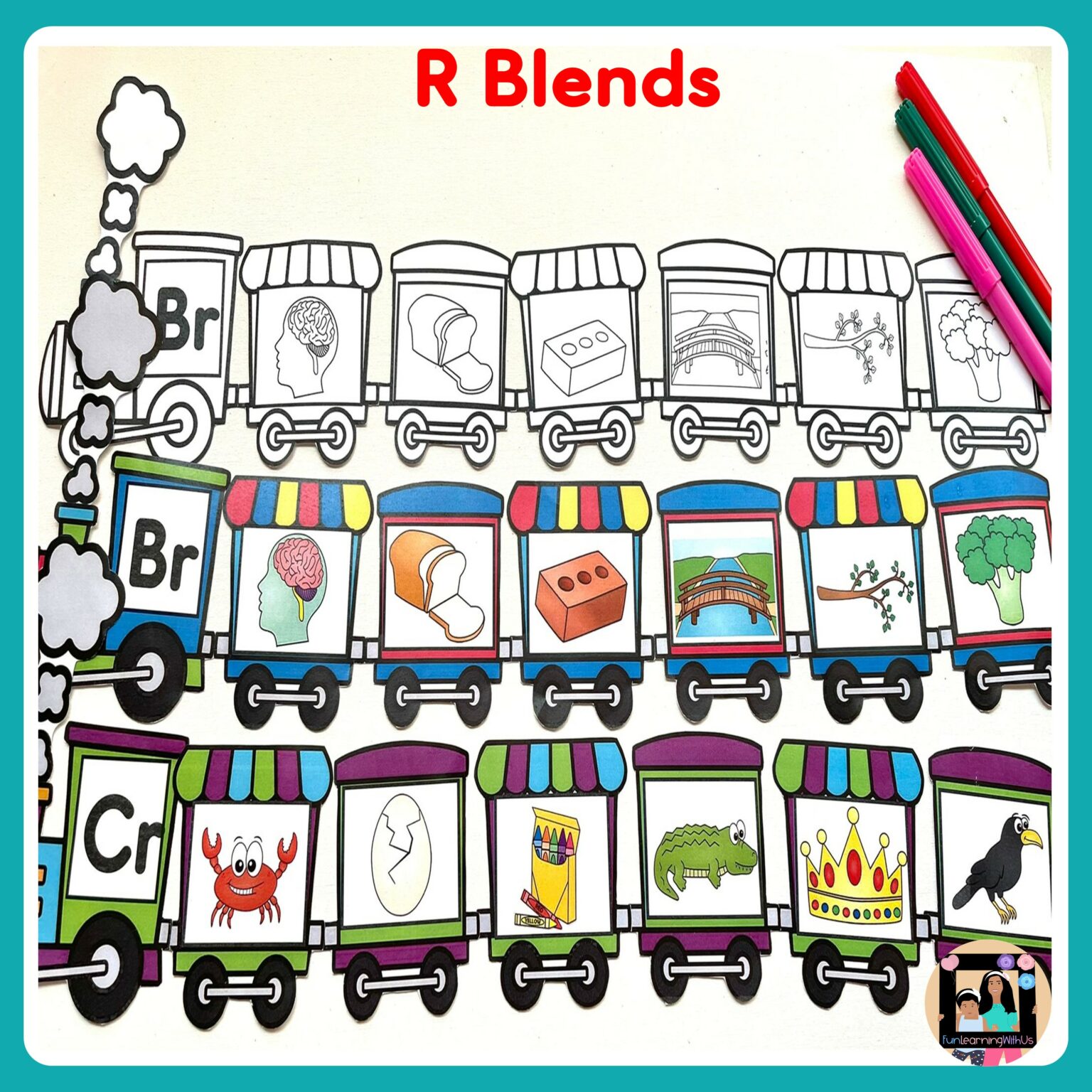 Consonant Beginning & Ending Blends Craft Bundle - Made By Teachers