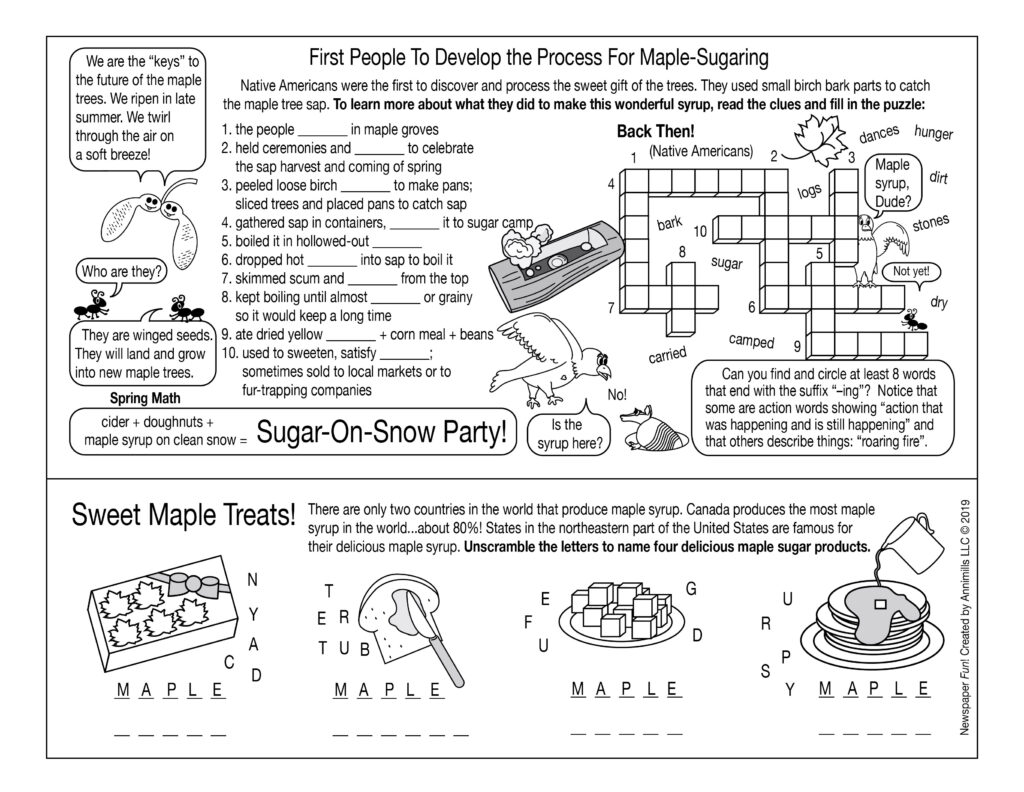 Maple Sugaring Tradition Printable Puzzle Set | Made By Teachers