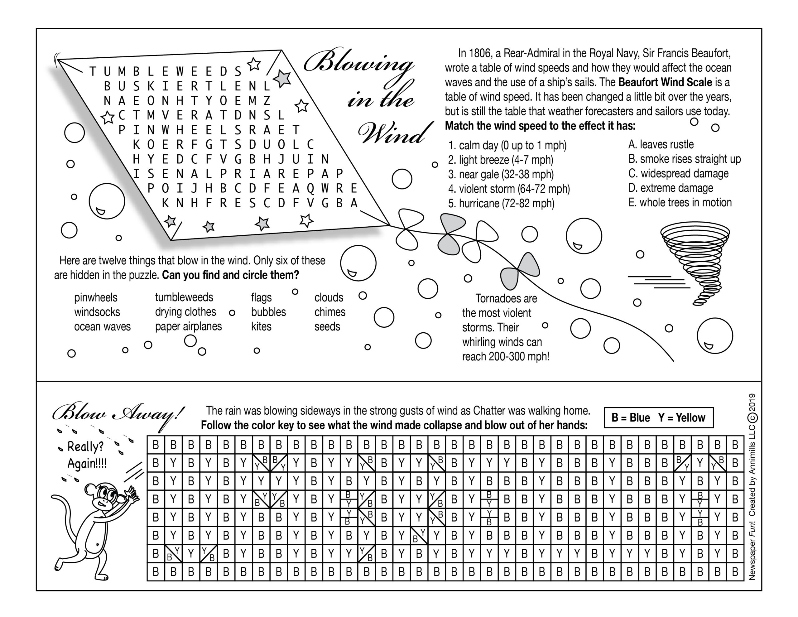 March Winds Blow (Spring) Printable Puzzles | Made By Teachers