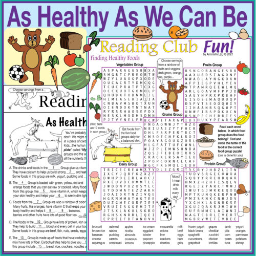 Nutrition and Food Groups Printable Activity Set - Made By Teachers