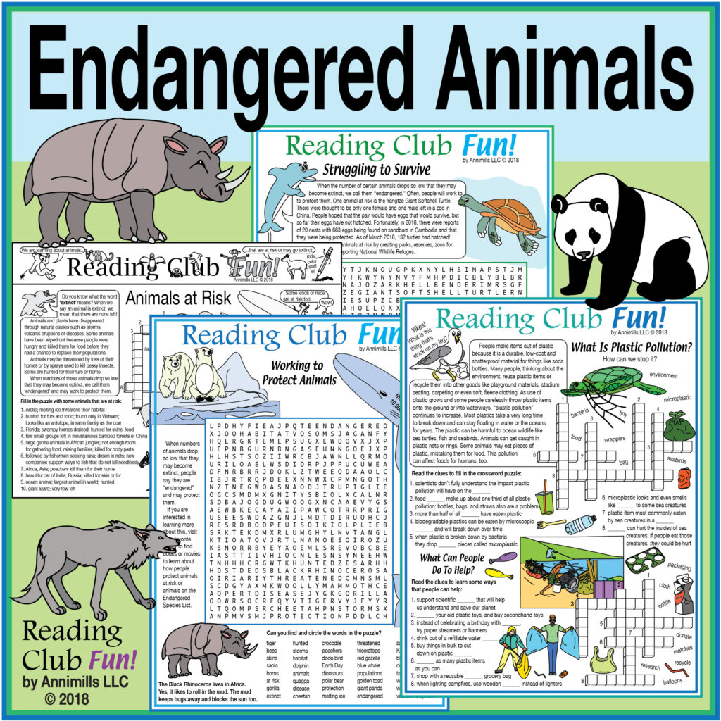 Earth Day - Endangered Animals Printable Set - Made By Teachers