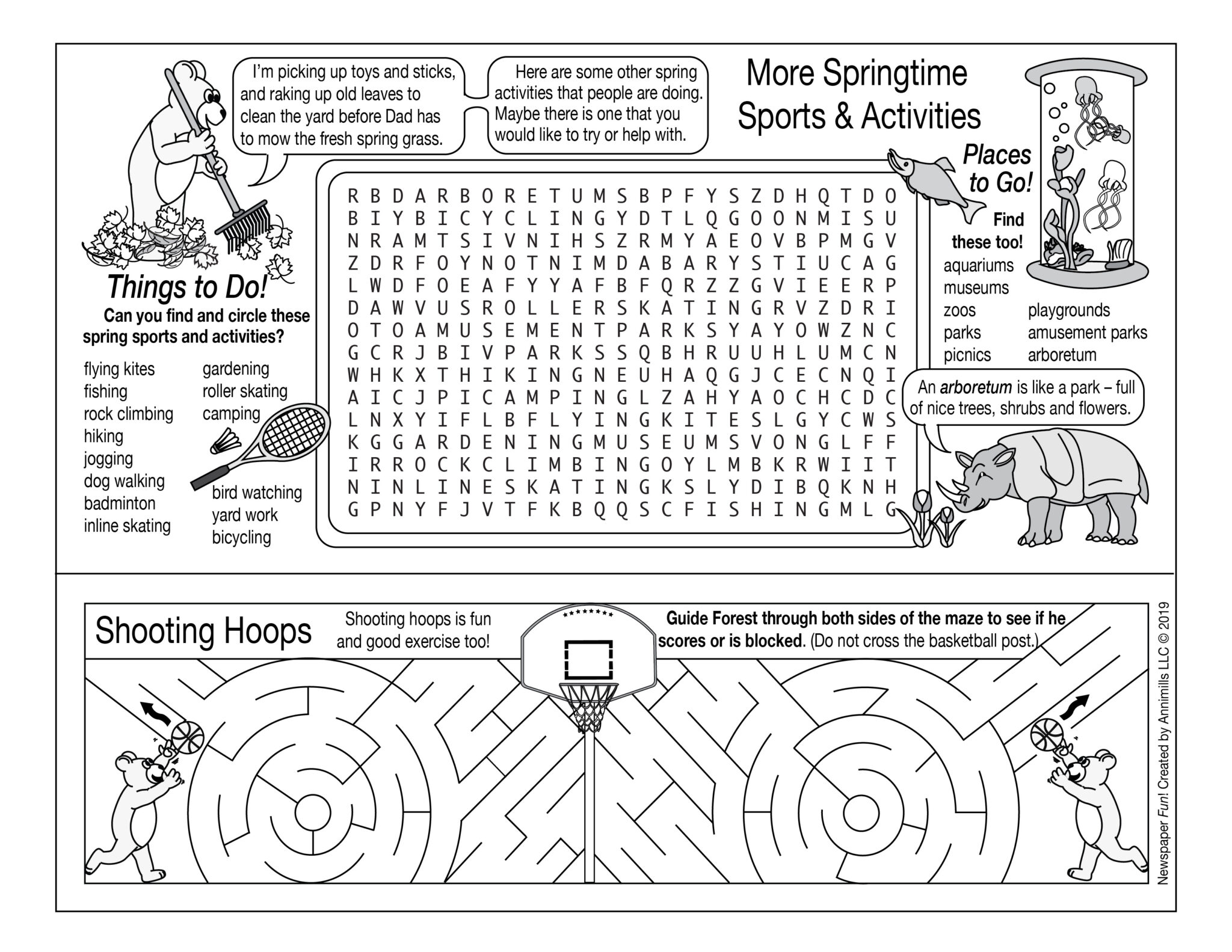 Spring Sports & Activities Printable Puzzles - Made By Teachers