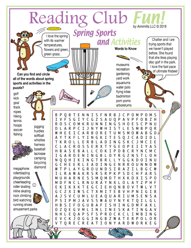 Spring Sports & Activities Printable Puzzles - Made By Teachers