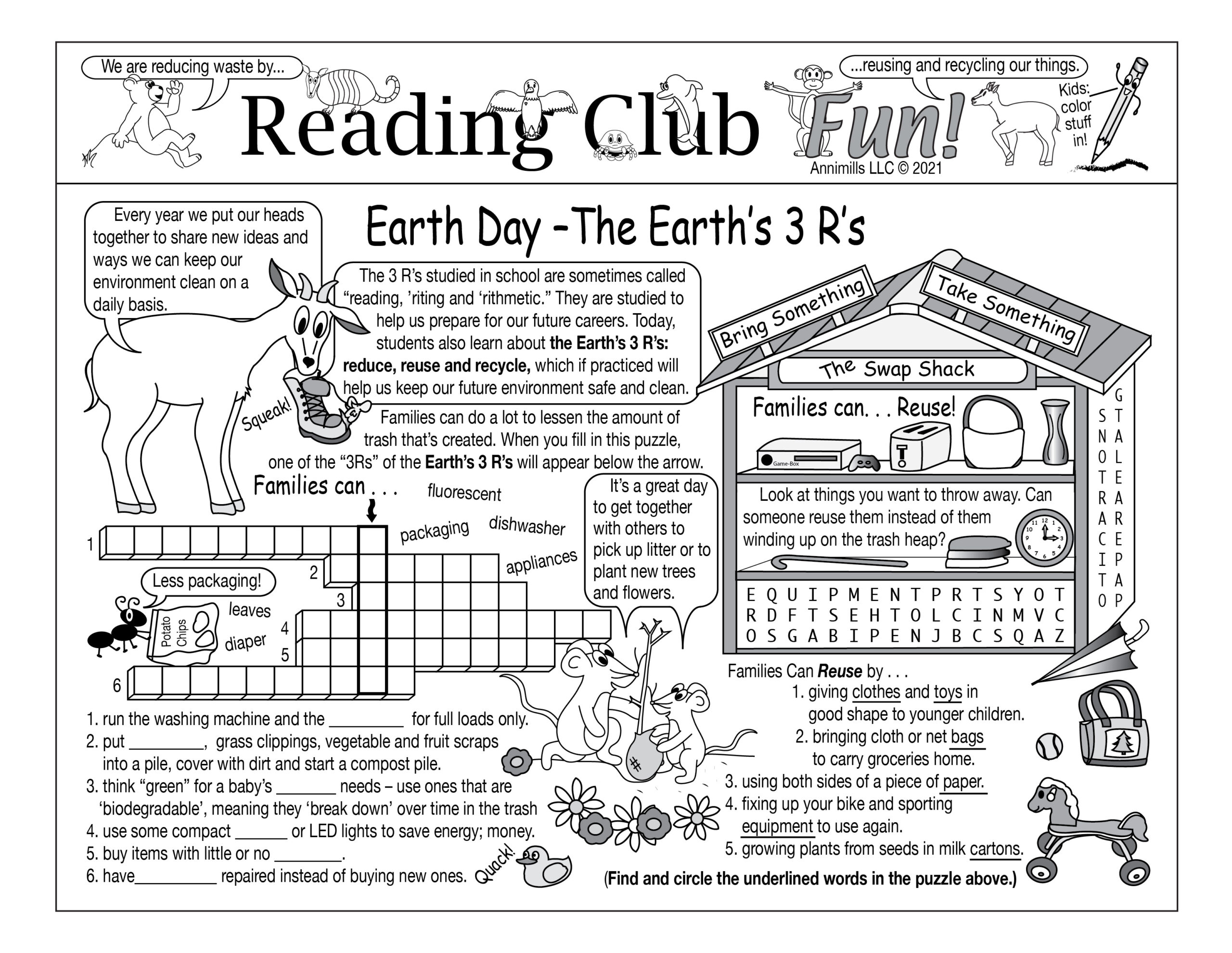 Earth Day 3 Rs Printable Puzzle Pack Activity Set | Made By Teachers