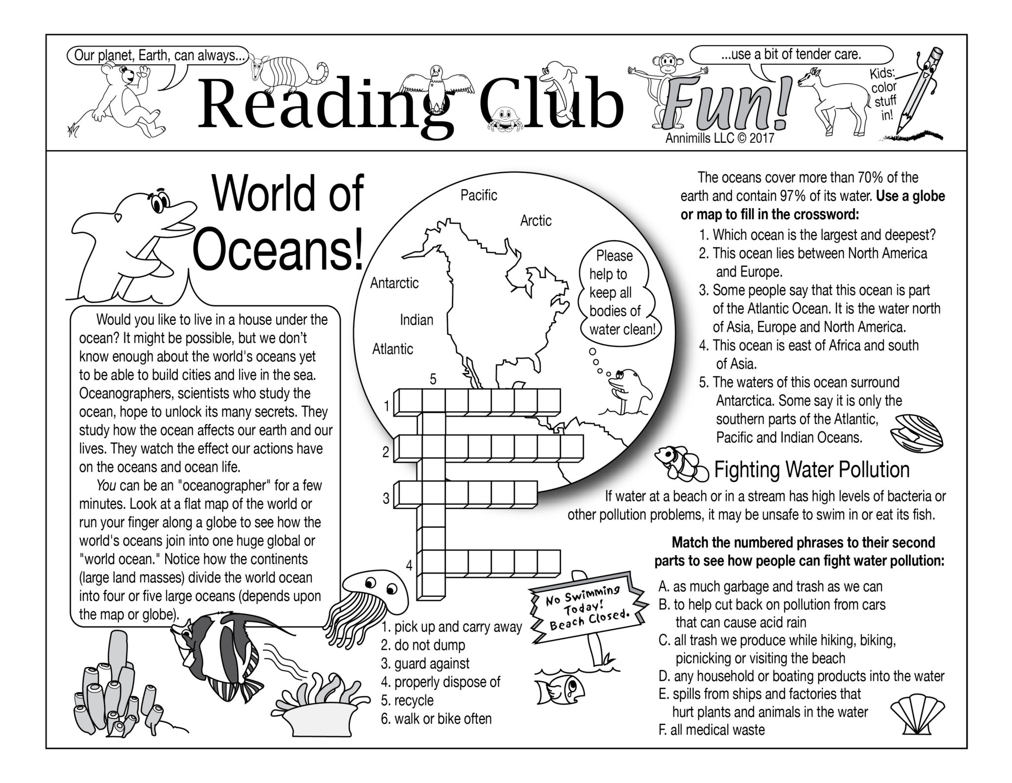 World of Oceans Activity Set Earth Day Printables | Made By Teachers