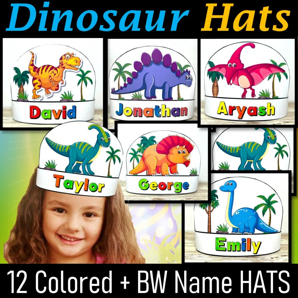 Dinosaur Hat/Crown, Dinosaur Name Craft Activities | Made By Teachers