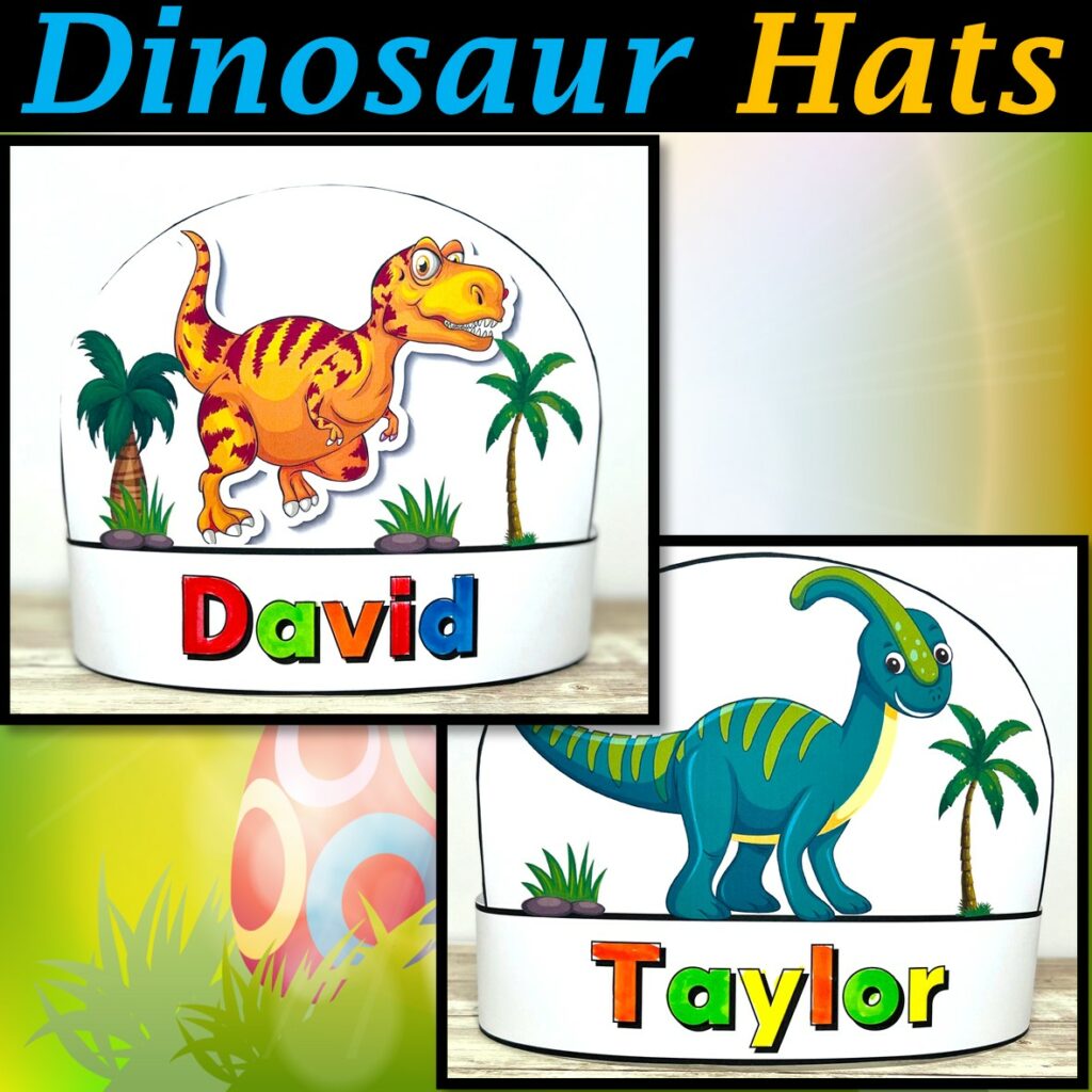 Dinosaur Hat/Crown, Dinosaur Name Craft Activities - Made By Teachers