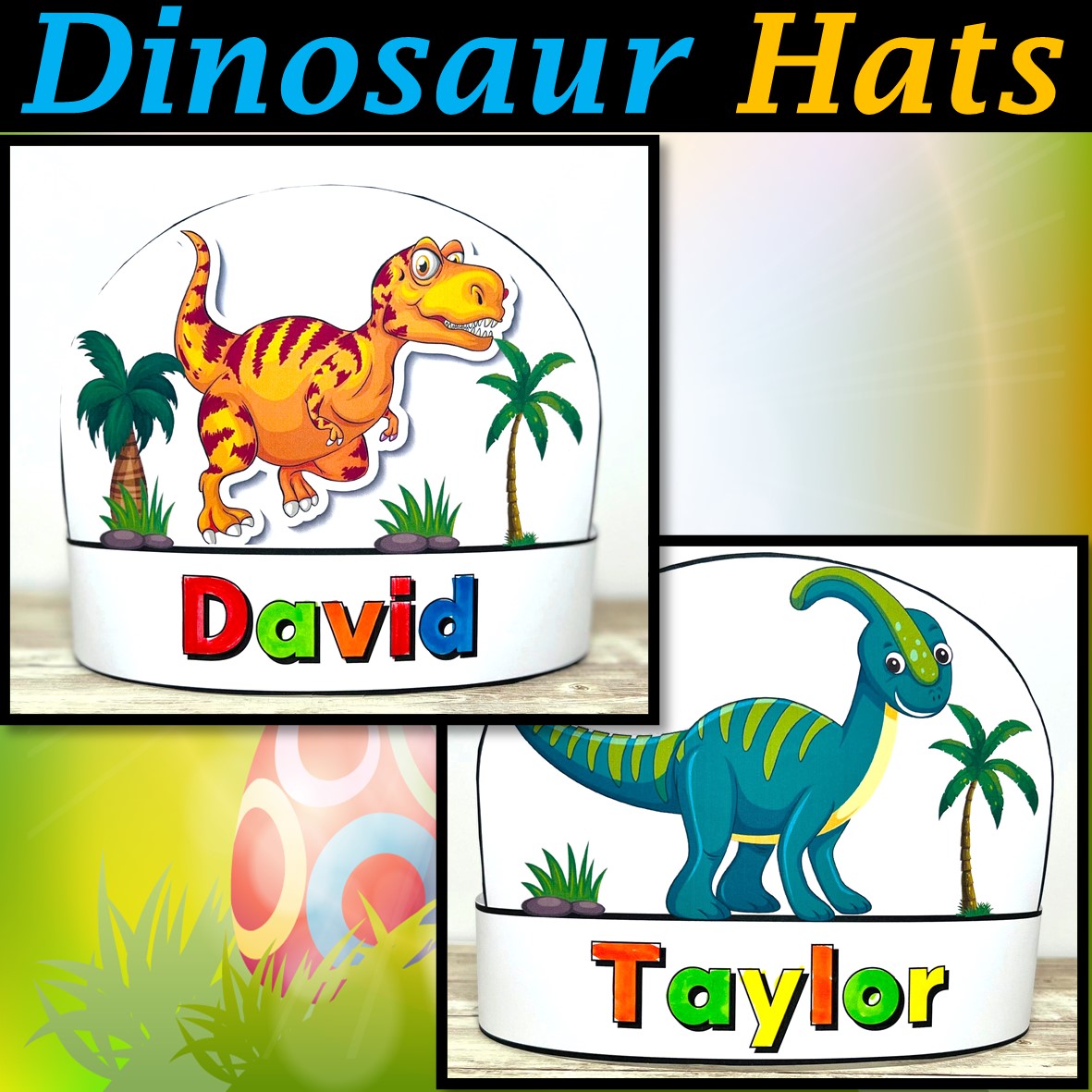 Dinosaur Hat/Crown, Dinosaur Name Craft Activities | Made By Teachers