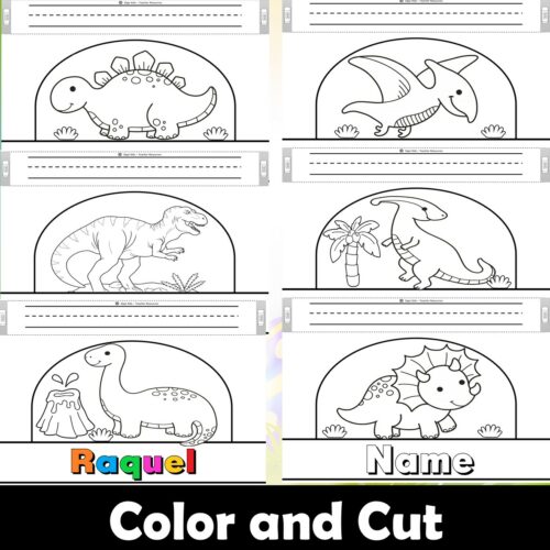 Dinosaur Hat/Crown, Dinosaur Name Craft Activities - Made By Teachers