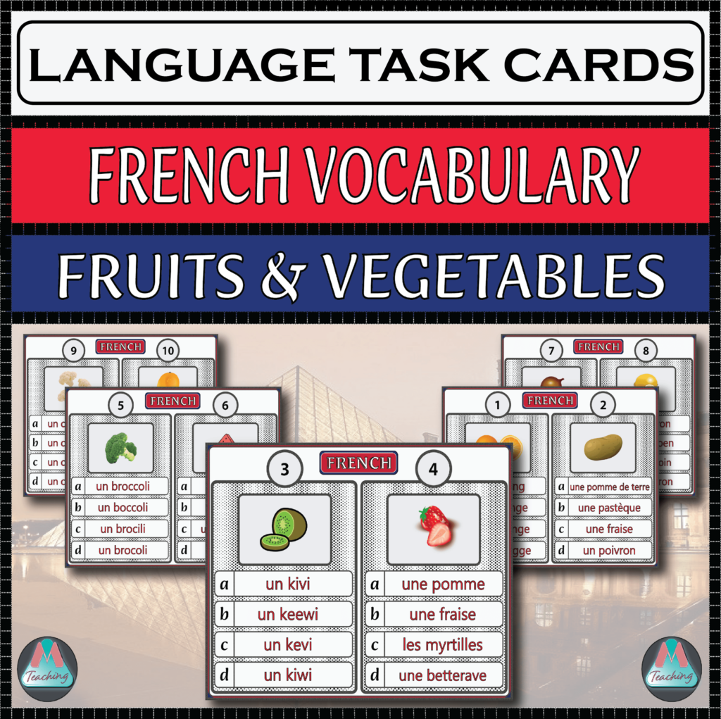 French Task Cards – Fruits and Vegetables | Made By Teachers