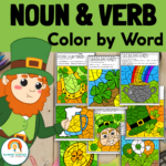 St Patricks Day Color By Code | Noun and Verb Sort | Made By Teachers
