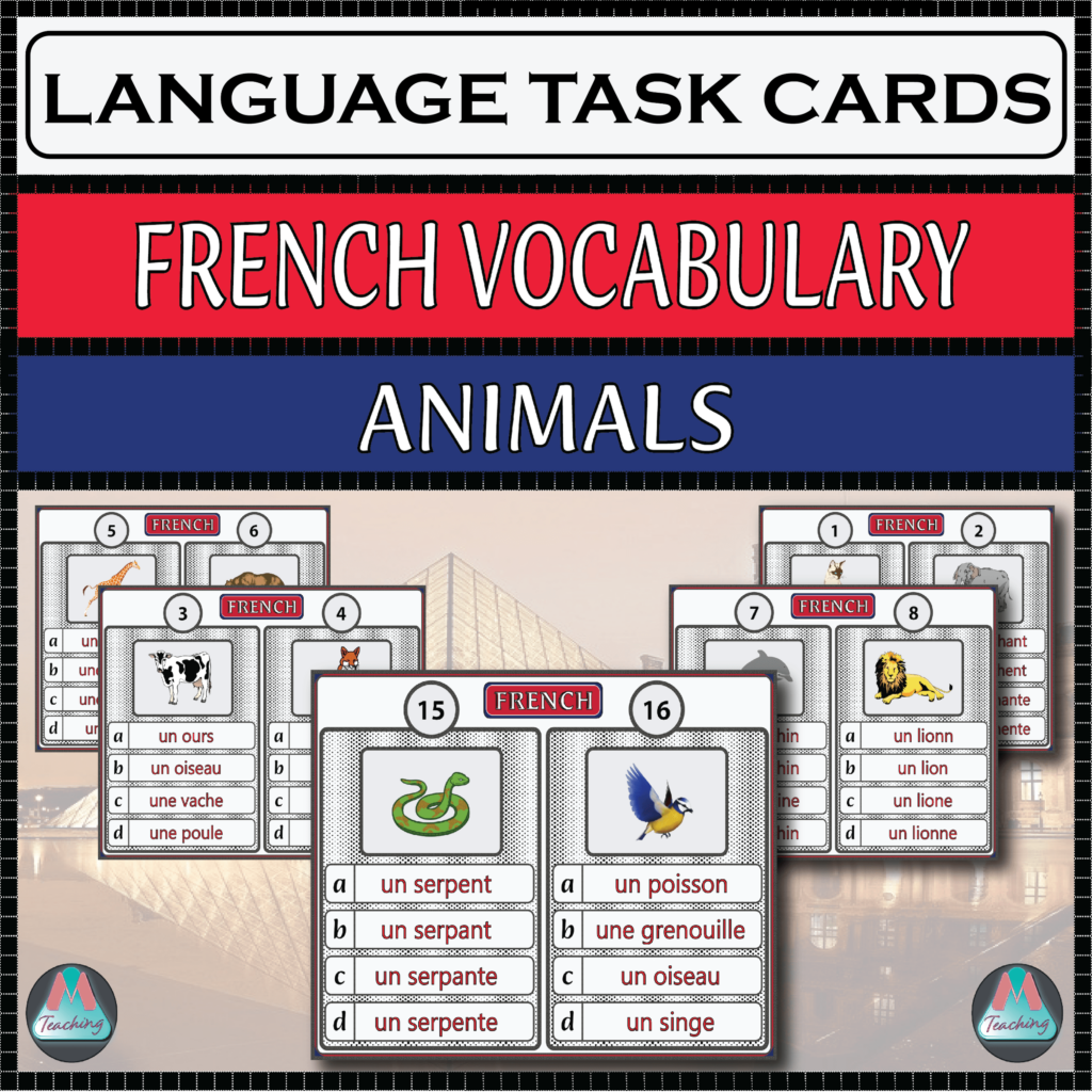 French Task Cards - Animals | Made By Teachers