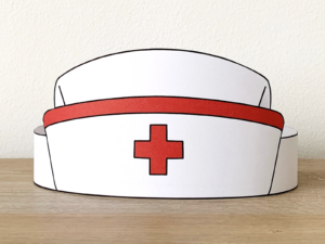 Nurse Hat Paper Crown Printable Costume Craft - Made By Teachers