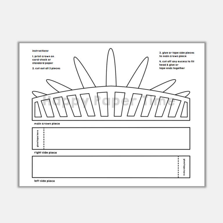Statue of Liberty Paper Crown Printable Craft - Made By Teachers