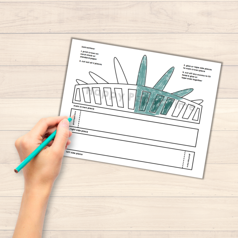 Statue of Liberty Paper Crown Printable Craft - Made By Teachers