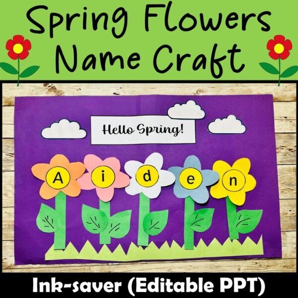 Spring Craft, Spring Flowers Name Craft Activities | Made By Teachers
