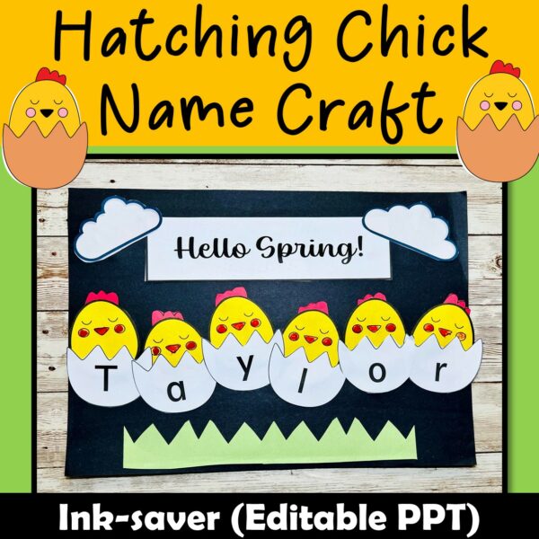 Spring Craft, Easter Hatching Chick Name Craft | Made By Teachers