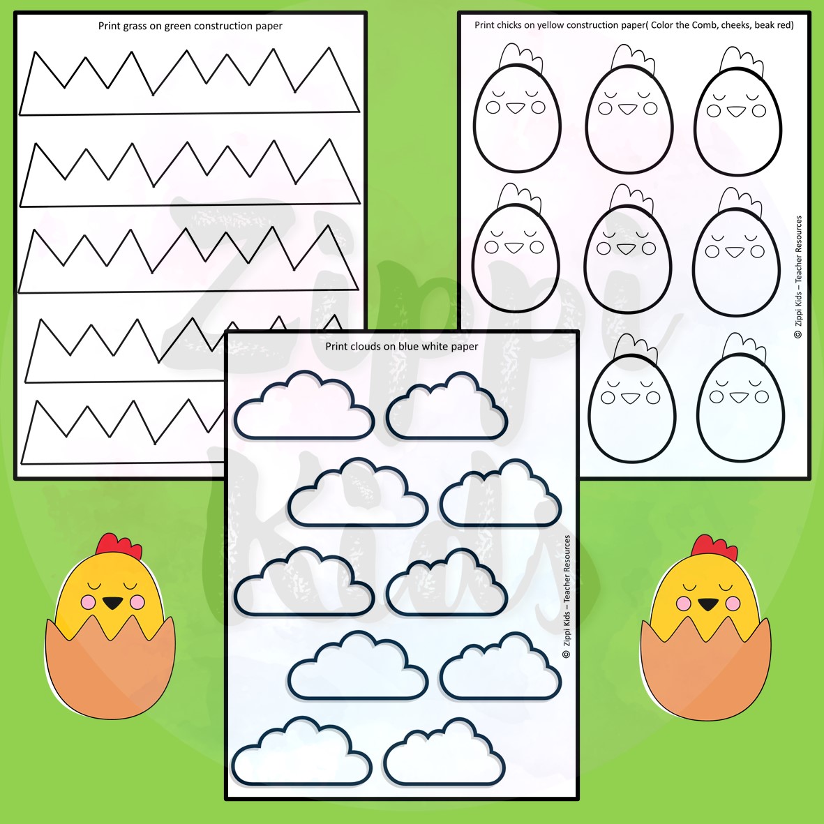 Spring Craft, Easter Hatching Chick Name Craft | Made By Teachers