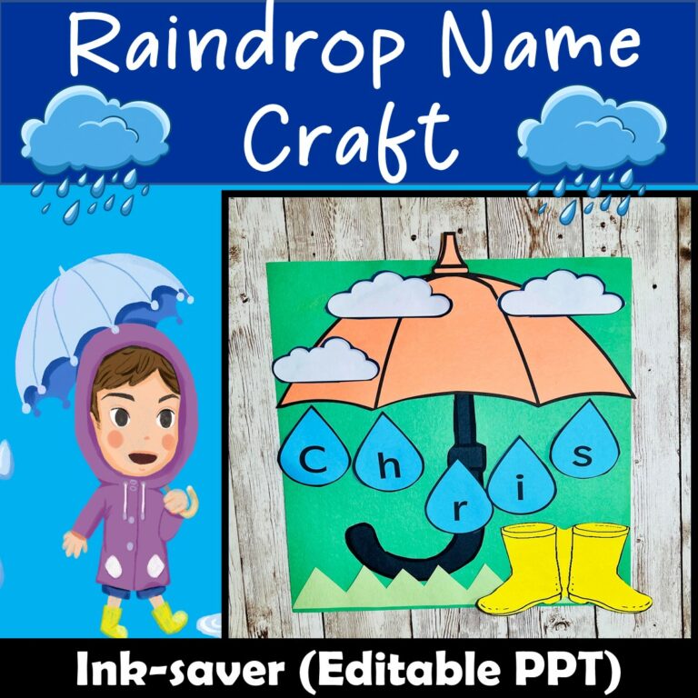 Spring Craft, Raindrop Name Craft Activities | Made By Teachers