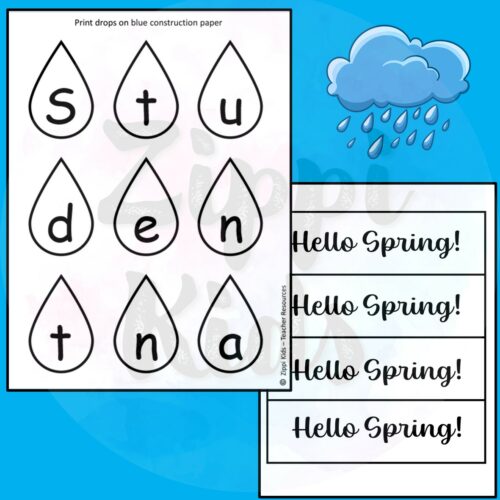 Spring Craft, Raindrop Name Craft Activities | Made By Teachers