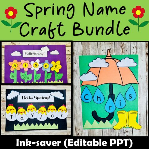 Spring Name Craft Activities Bundle, Spring ideas - Made By Teachers