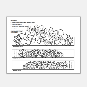 Flowers Paper Crown Printable Coloring Craft - Made By Teachers