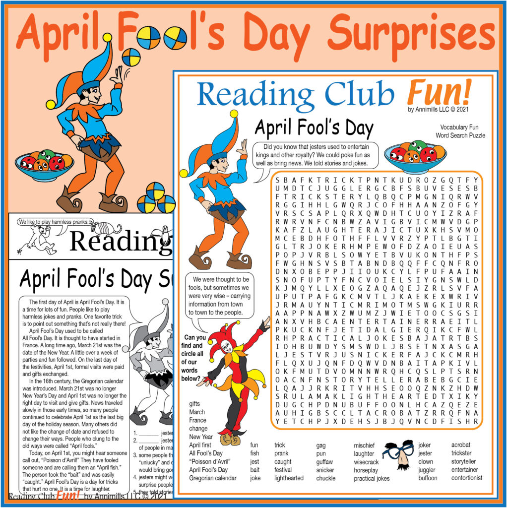 April Fool's Day Surprises -Printable Puzzles | Made By Teachers