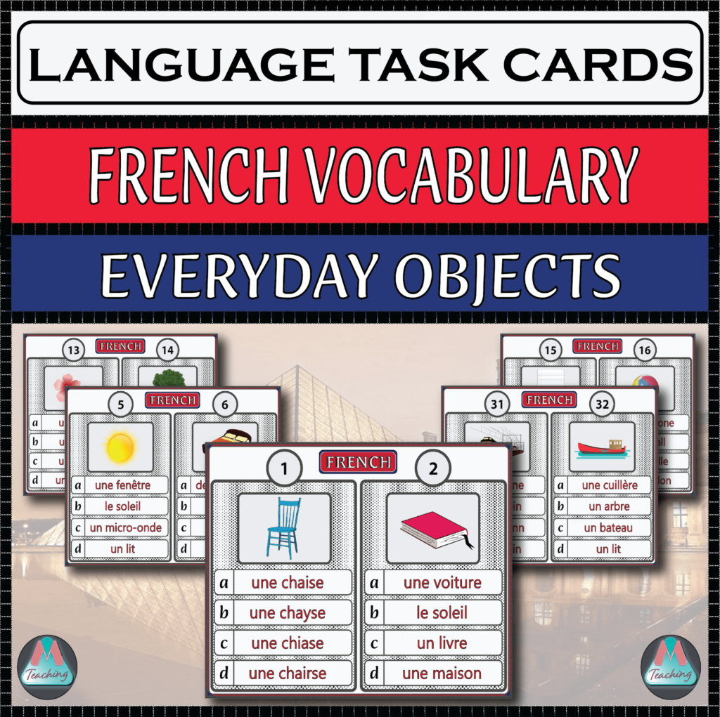 French Task Cards - Everyday Objects | Made By Teachers