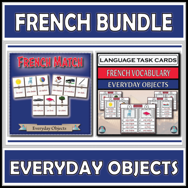 French Match & Task Cards - Everyday Objects | Made By Teachers
