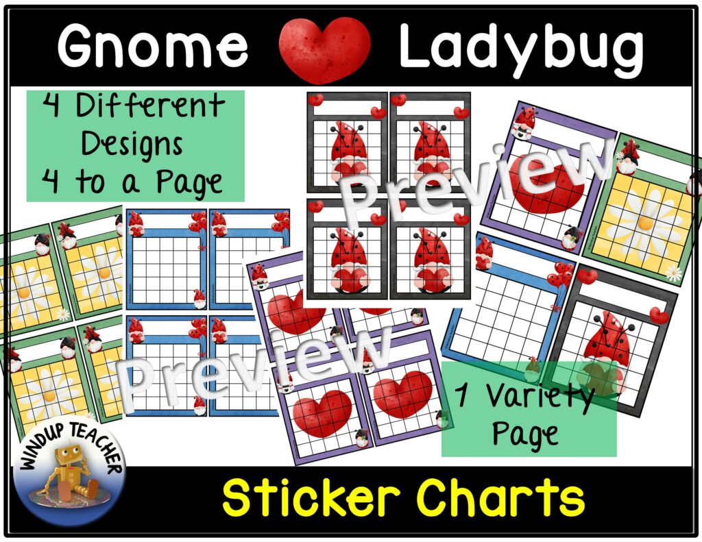 Gnome Sticker Charts BUNDLE - Made By Teachers