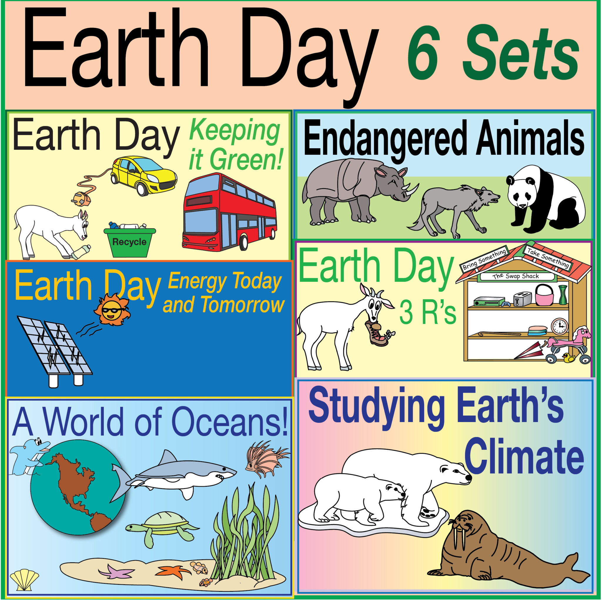 Earth Day Bundle - 6 Printable Puzzle Sets | Made By Teachers