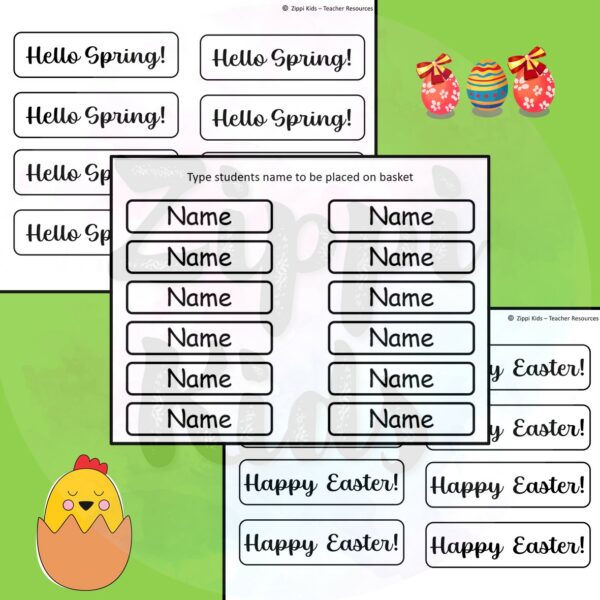 Easter Name Craft Bulletin Board Ideas Easter Egg | Made By Teachers