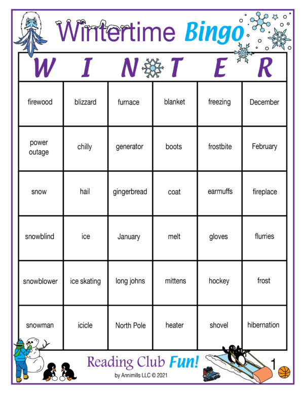 Winter Vocabulary Bingo (24 boards) Printable Set - Made By Teachers