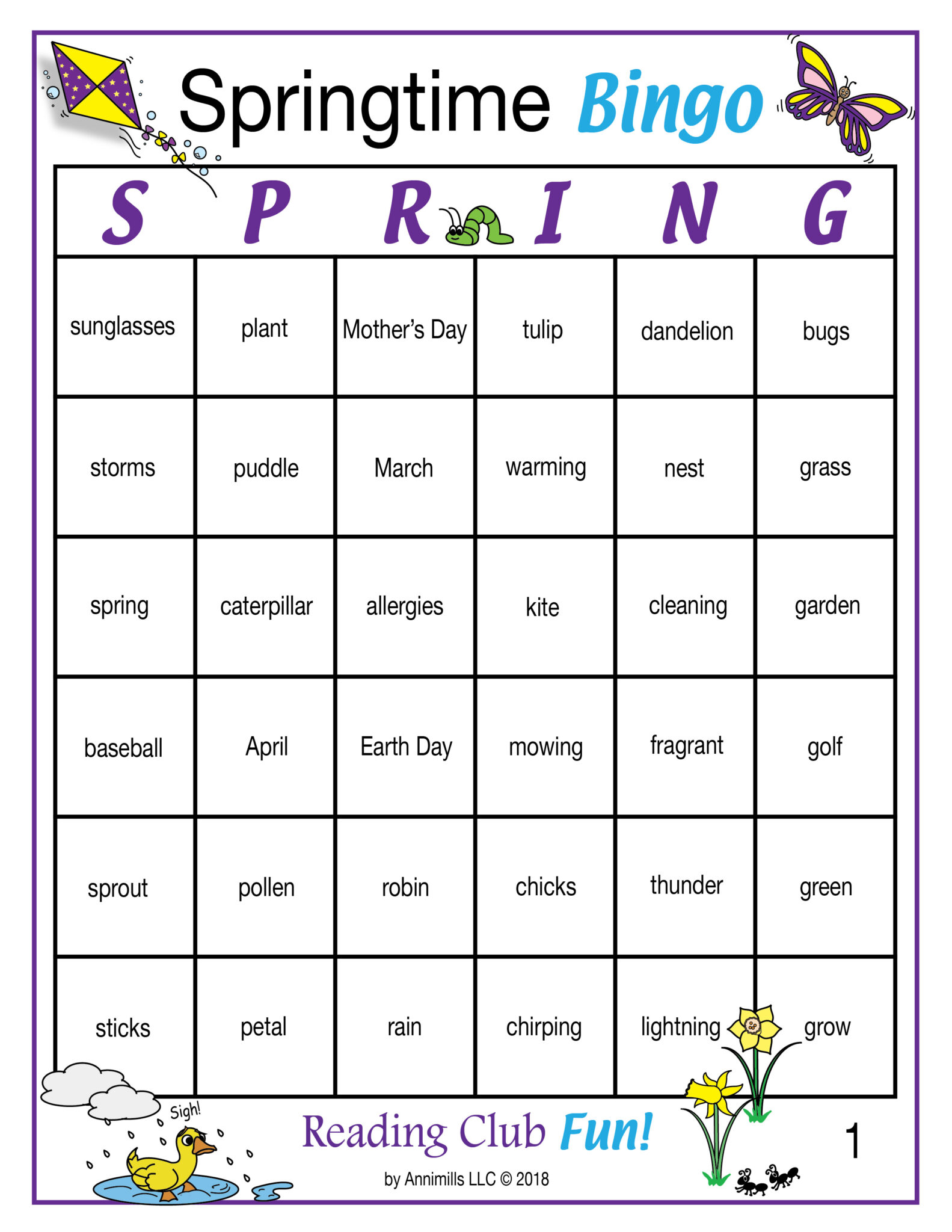 Spring Bingo Vocabulary Game (25 Boards) | Made By Teachers