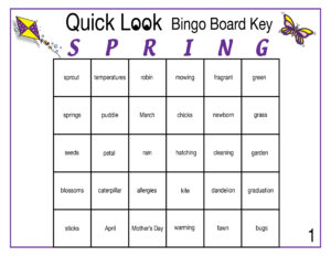 Spring Bingo Vocabulary Game (25 Boards) - Made By Teachers