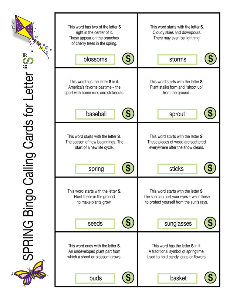 Spring Bingo Vocabulary Game (25 Boards) - Made By Teachers